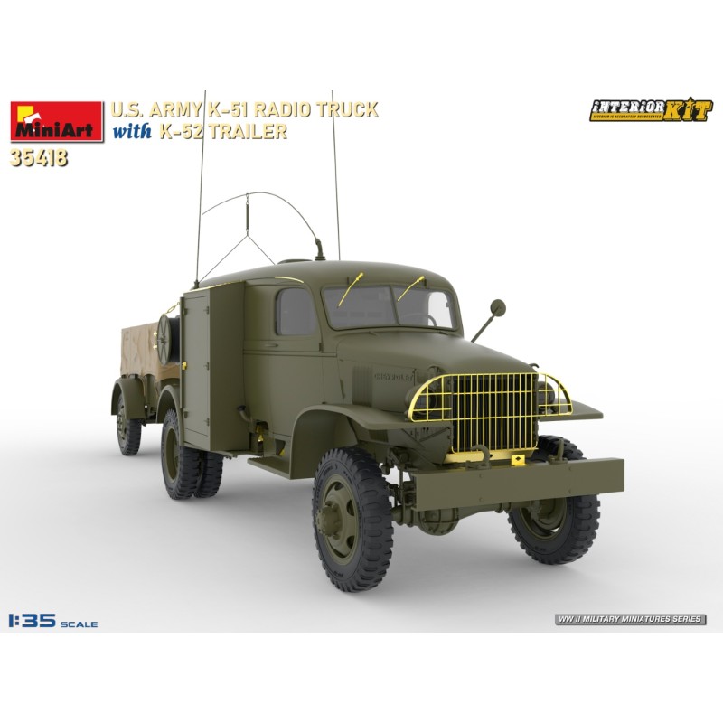 Chevrolet G7105 K-51 Radio Truck w/K-52 Trailer "Interior Kit ...