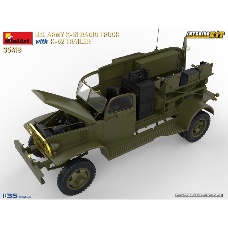 Chevrolet G7105 K-51 Radio Truck w/K-52 Trailer "Interior Kit ...