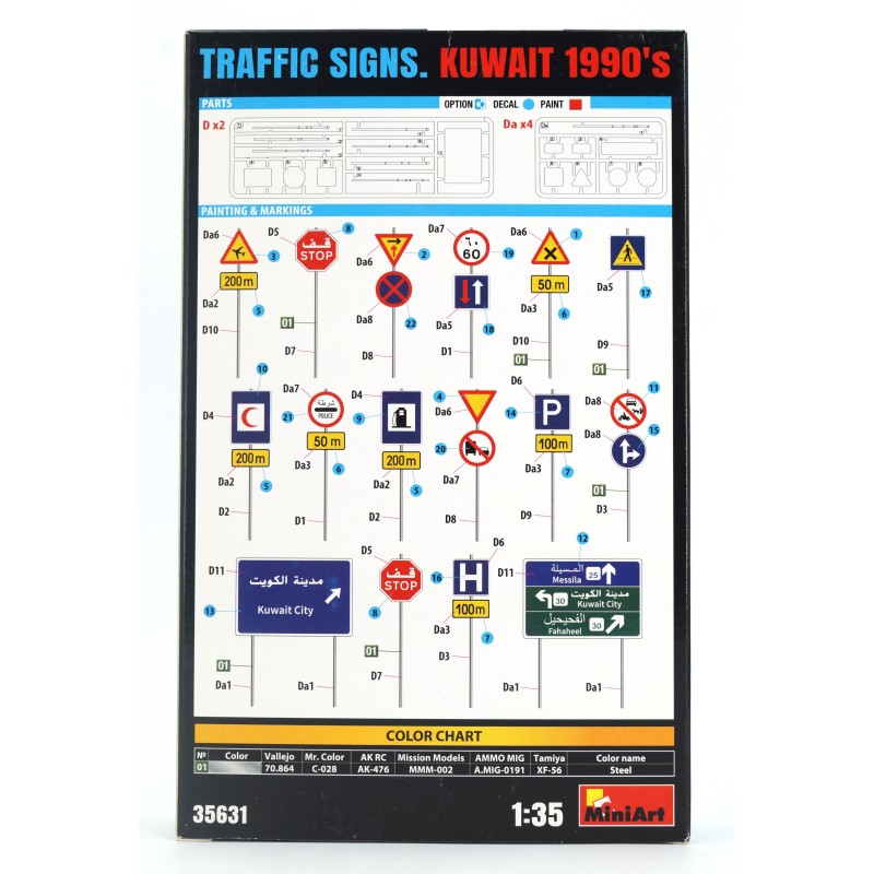 Traffic Signs. Kuwait 1990's - MiniArt (1/35)