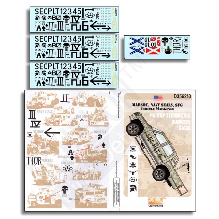 MARSOC, NAVY SEALS, SPG Vehicle Markings Pickup Technicals, Dumvees ...