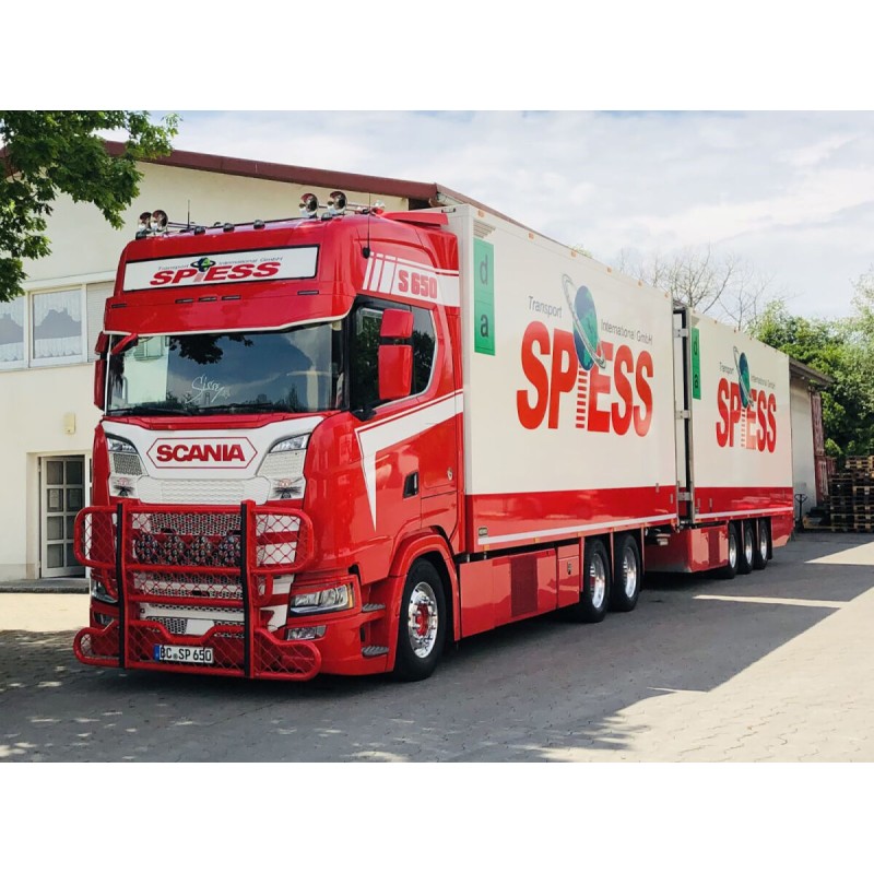 Scania S Highline 6x2 Tag Axel Riged Reefer Truck Drawbar Trailer - 6 ...
