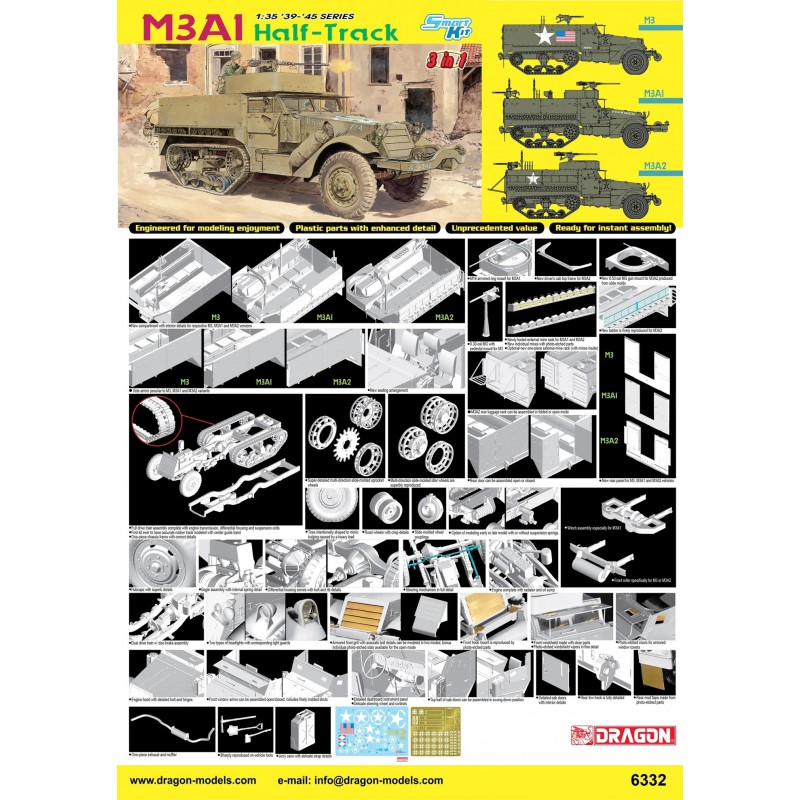 M3A1 Half-Track "3in1" - Dragon (1/35)