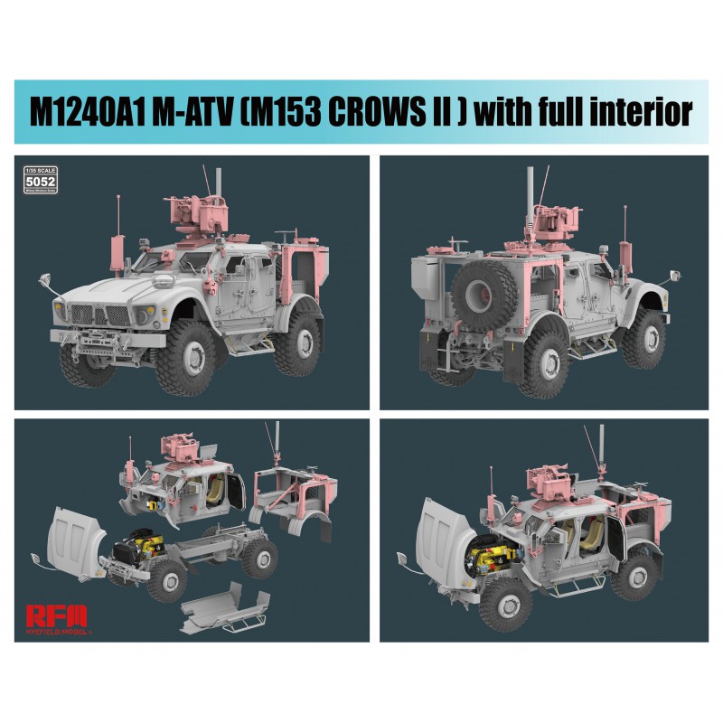 Oshkosh M1240A1 M-ATV (M153 Crows II) "Full Interior Kit" - RFM (1/35)