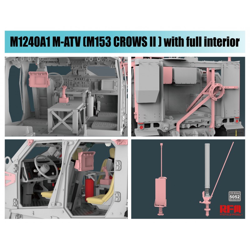 Oshkosh M1240A1 M-ATV (M153 Crows II) "Full Interior Kit" - RFM (1/35)