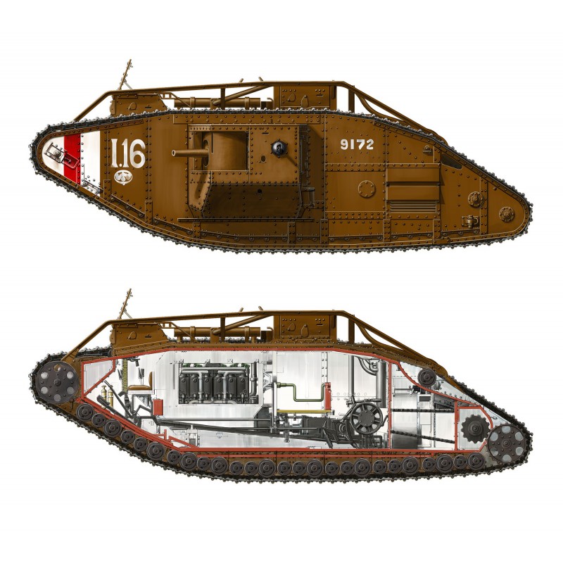 British Heavy Tank Mk.V Male (WWI) - Meng (1/35)