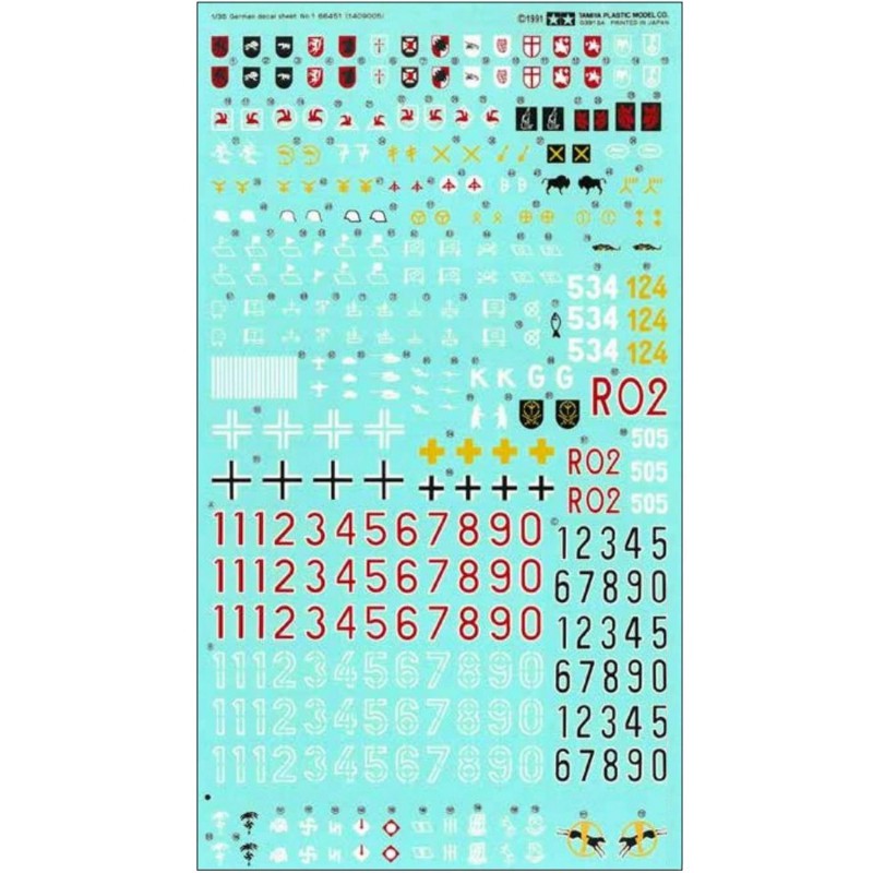 Detail-Up Parts Series - WWII German Decal Sheet Set A - Tamiya (1/35)